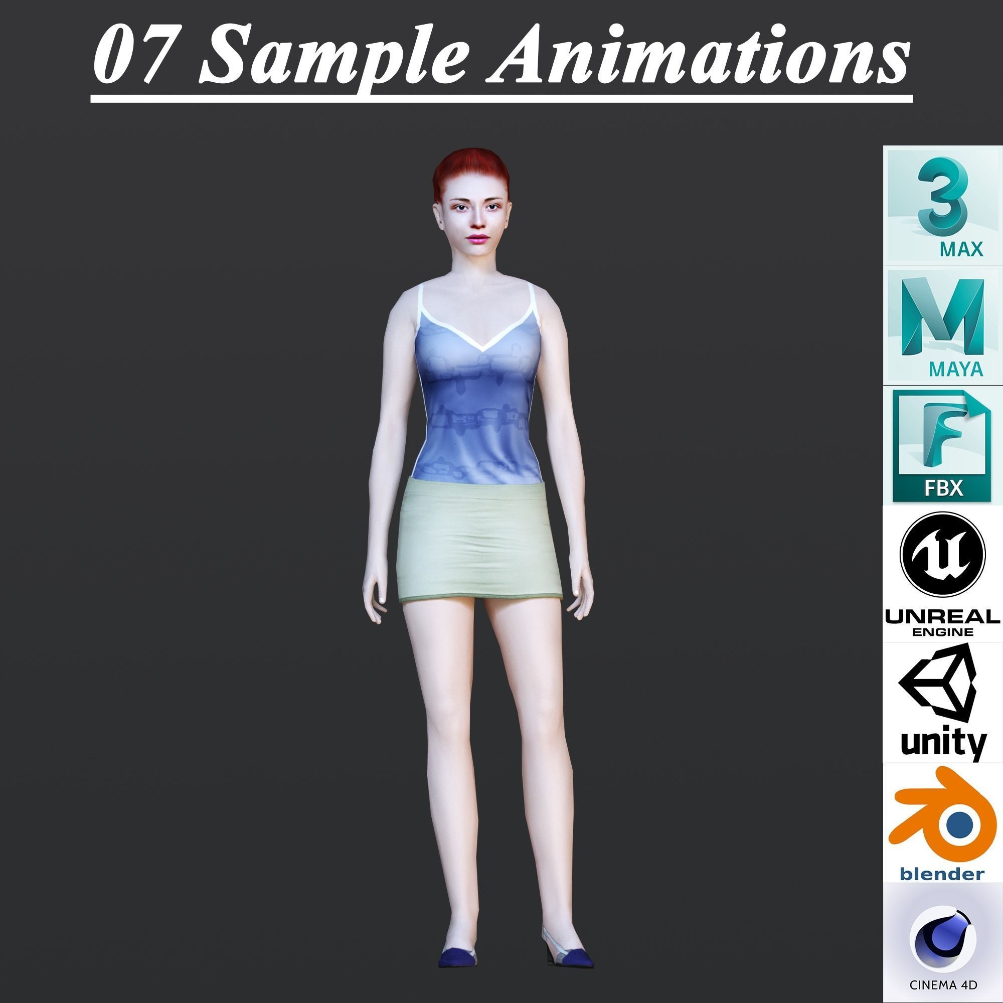 3D model SAMPLE ANIMATIONS VR / AR / low-poly | CGTrader
