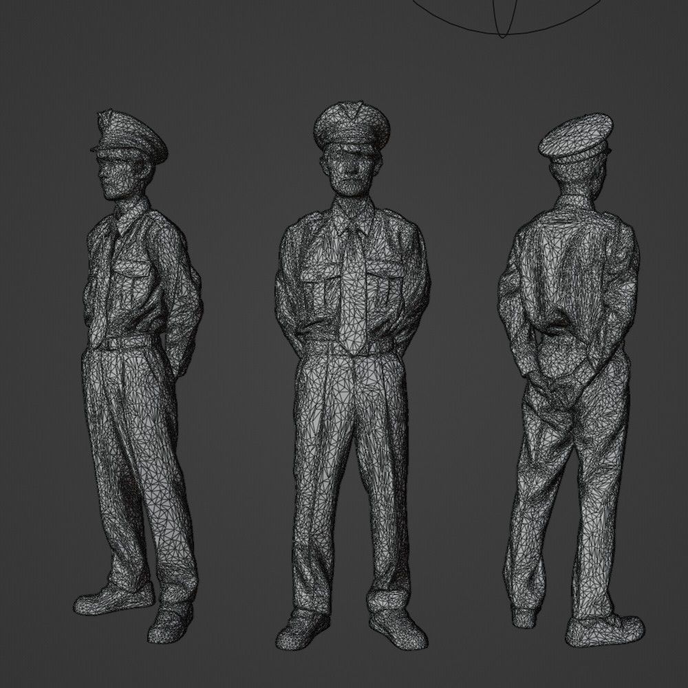 Posed 3D-Security guard 156ToshiN09 3D model | CGTrader