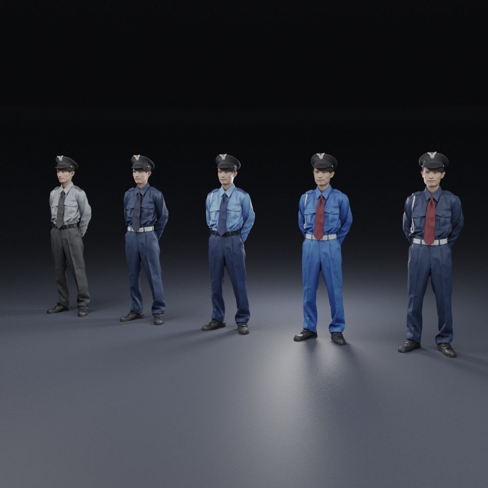 Posed 3D-Security guard 156ToshiN09 3D model | CGTrader
