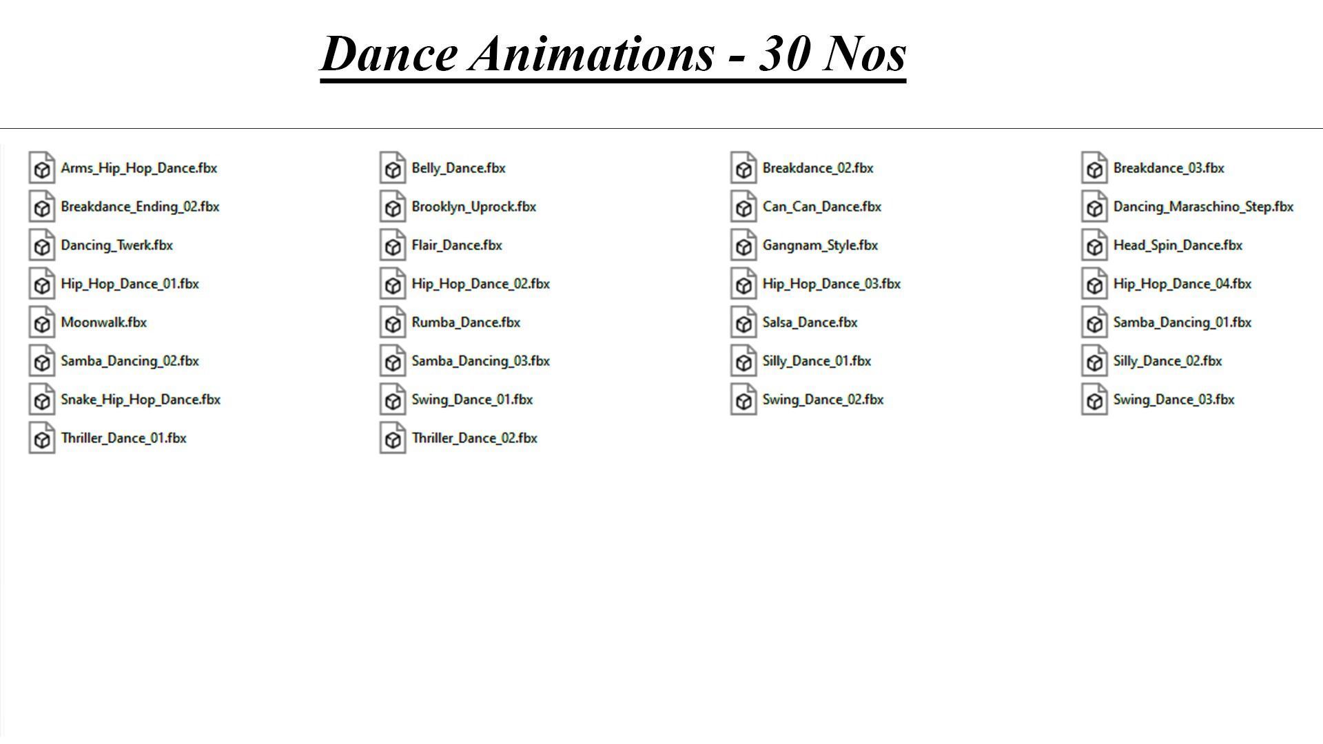 3D model 500 ANIMATIONS VR / AR / low-poly | CGTrader