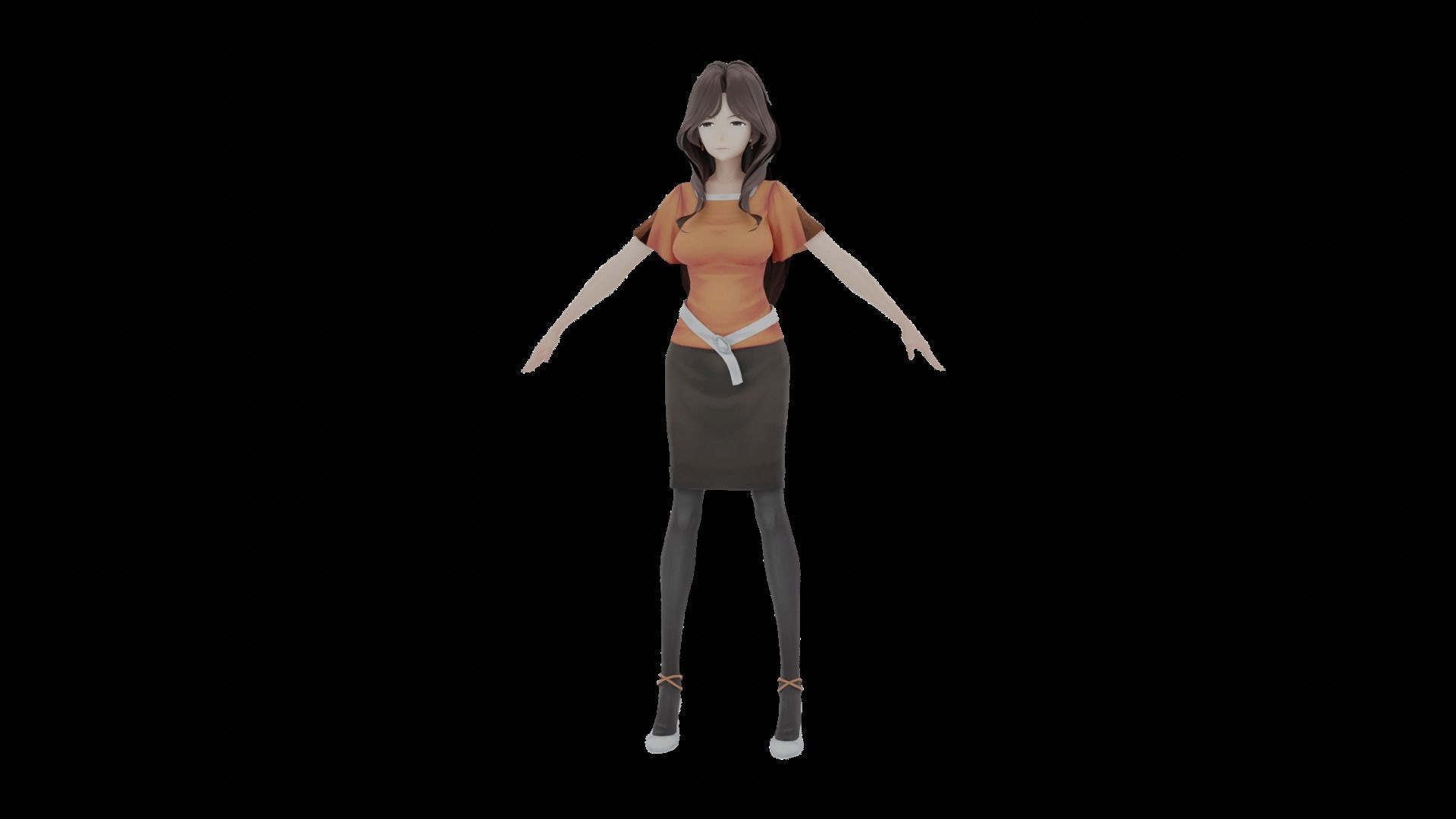 Anime Girl 3D model | CGTrader