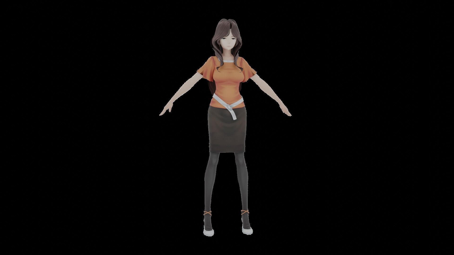 Anime Girl 3D model | CGTrader