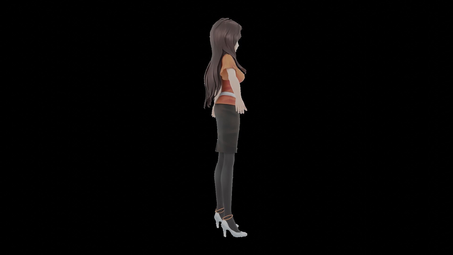 Anime Girl 3D model | CGTrader