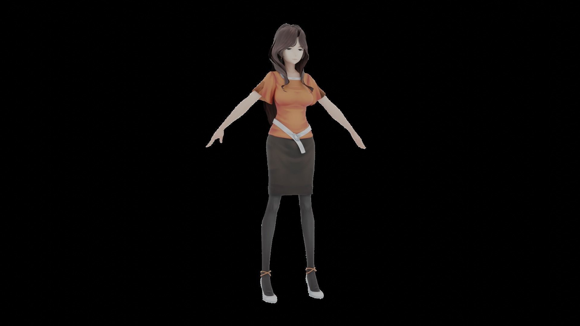 Anime Girl 3D model | CGTrader
