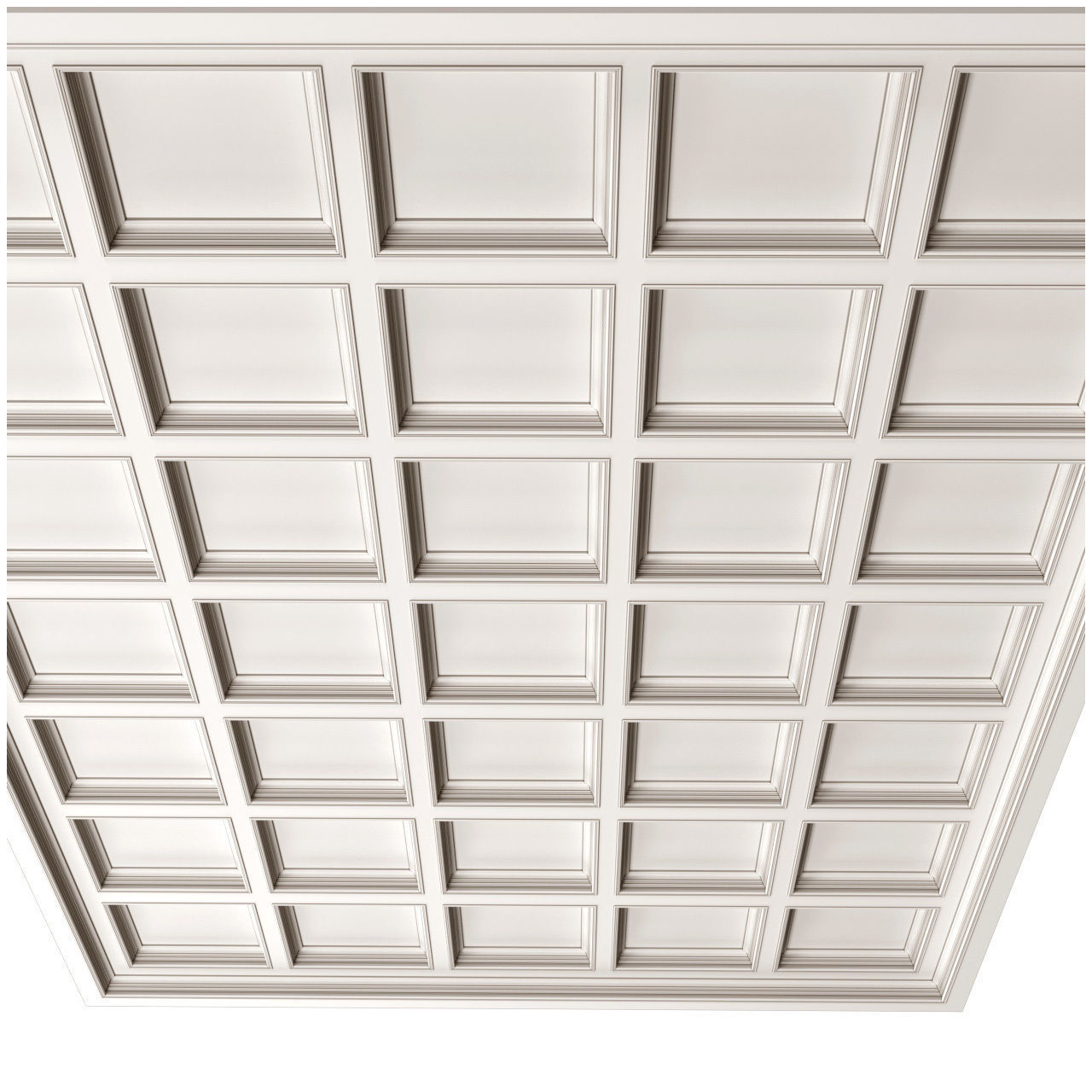 Modern coffered ceiling 3D model | CGTrader
