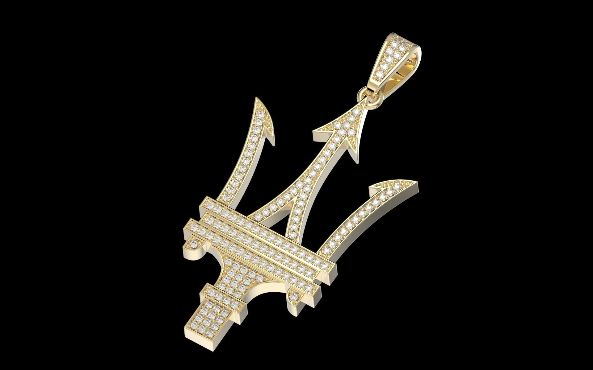 Maserati pendant 3D model 3D printable | CGTrader