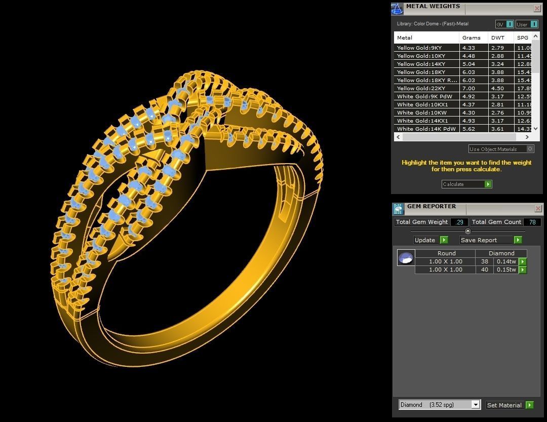 Diamond Ring For women cad file 3D model | CGTrader