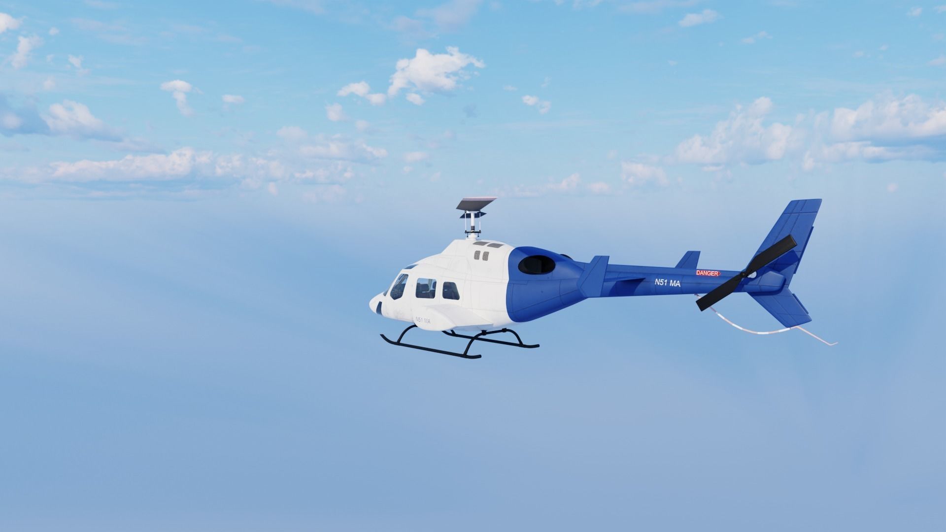 3D model Helicopter Low Poly flying in sky VR / AR / low-poly | CGTrader