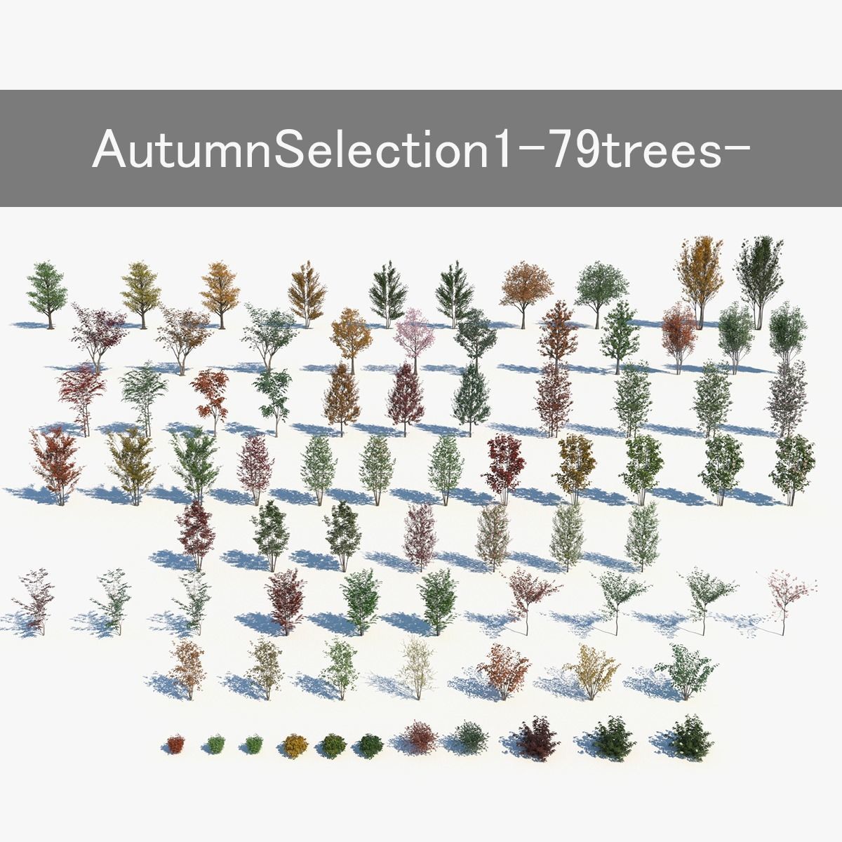 AutumnSelection1-79trees- autumn selection - trees 3D model | CGTrader
