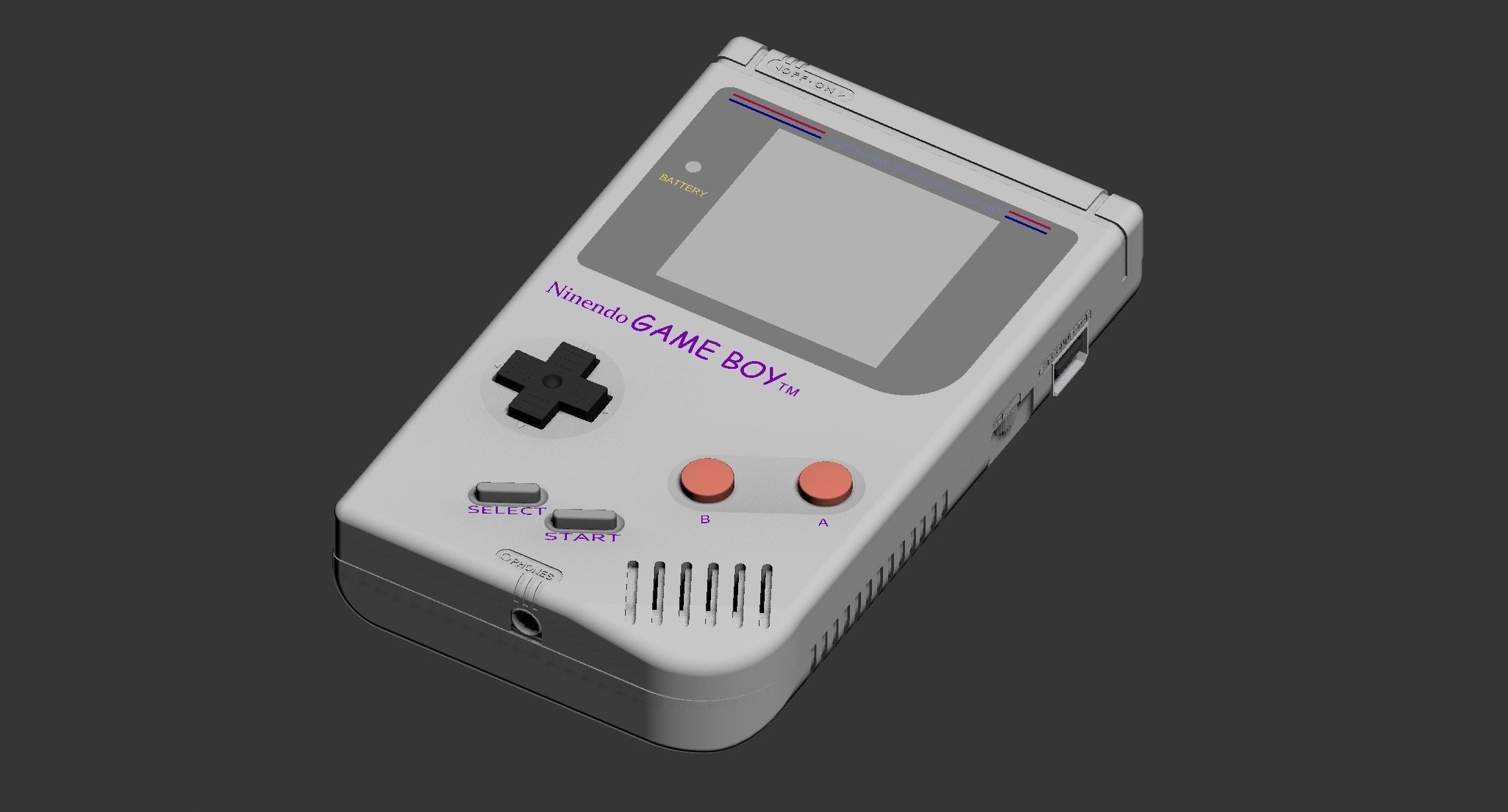 Nintendo Gameboy 3D model | CGTrader