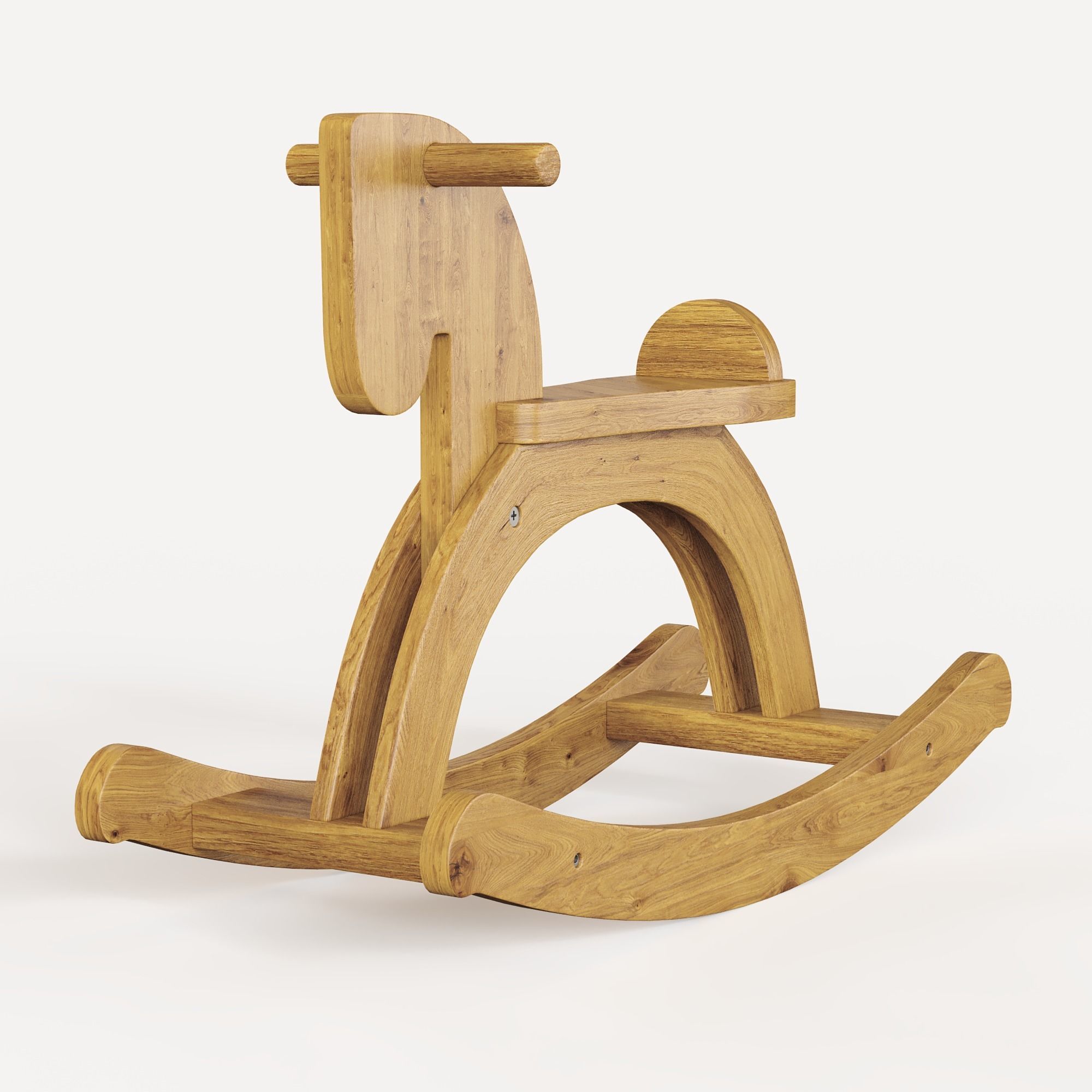 Wooden Childrens Rocking Horse 3D model | CGTrader