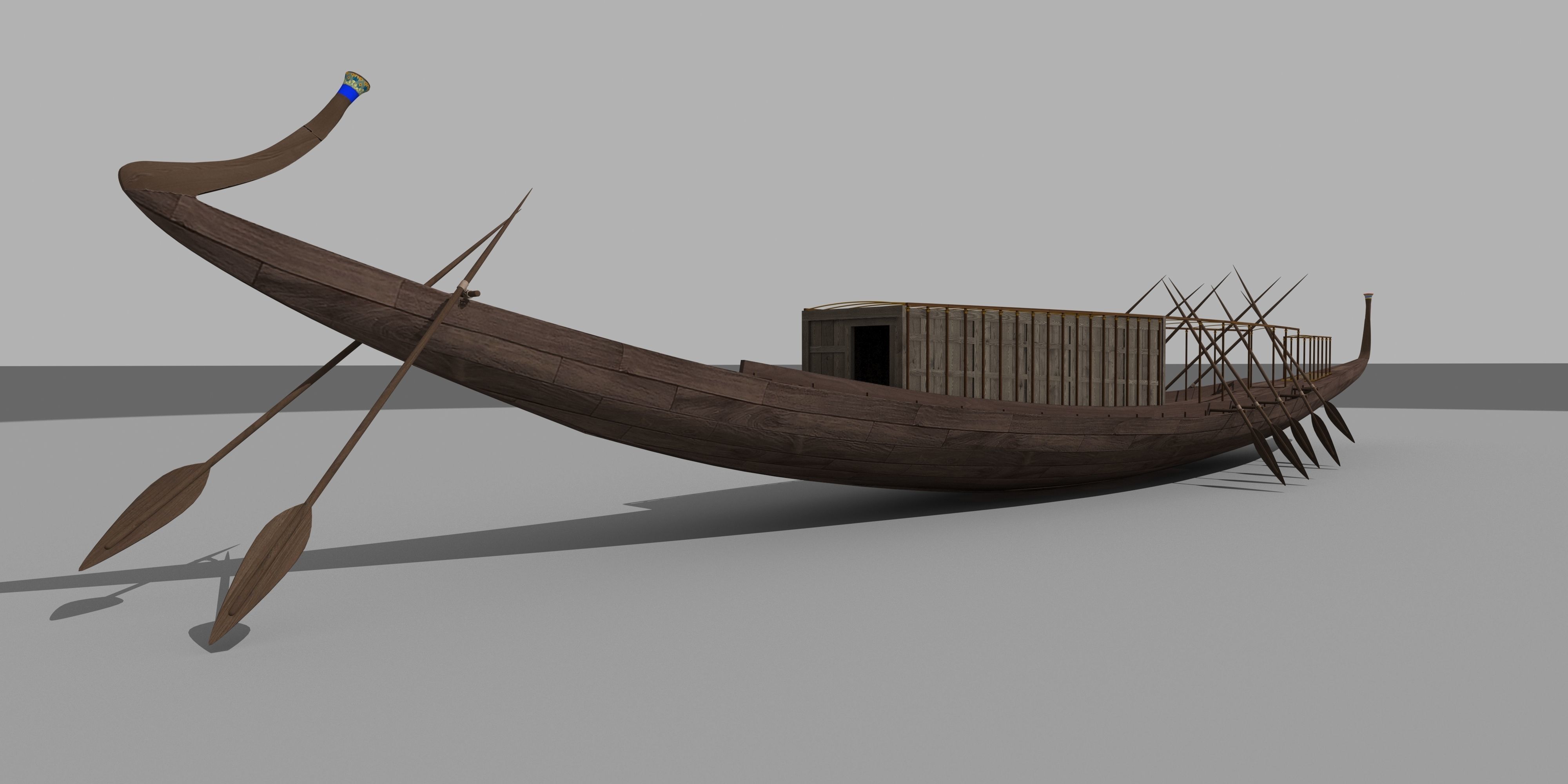 Ancient Egyptian Pharaonic sun boat 3D model | CGTrader