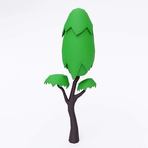 3D model Cartoon tree 3d model VR / AR / low-poly | CGTrader