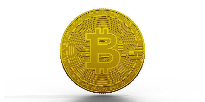 Bitcoin logo 3D model | CGTrader