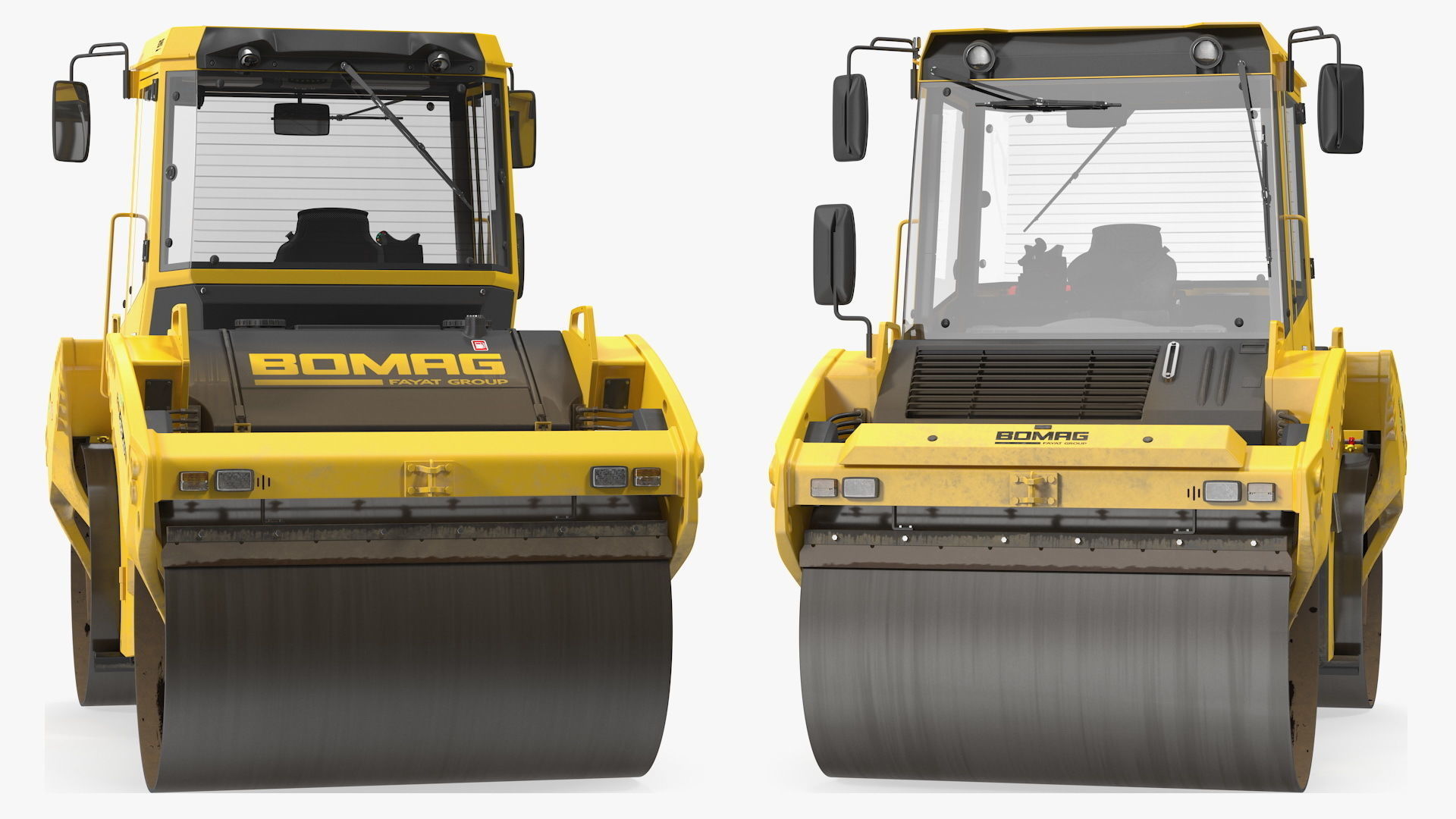Bomag BW 205 AD4 Articulated Tandem Roller Dusty 3D model | CGTrader