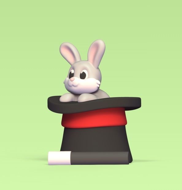 Magic Bunny 3D model 3D printable | CGTrader