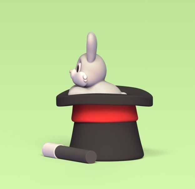 Magic Bunny 3D model 3D printable | CGTrader