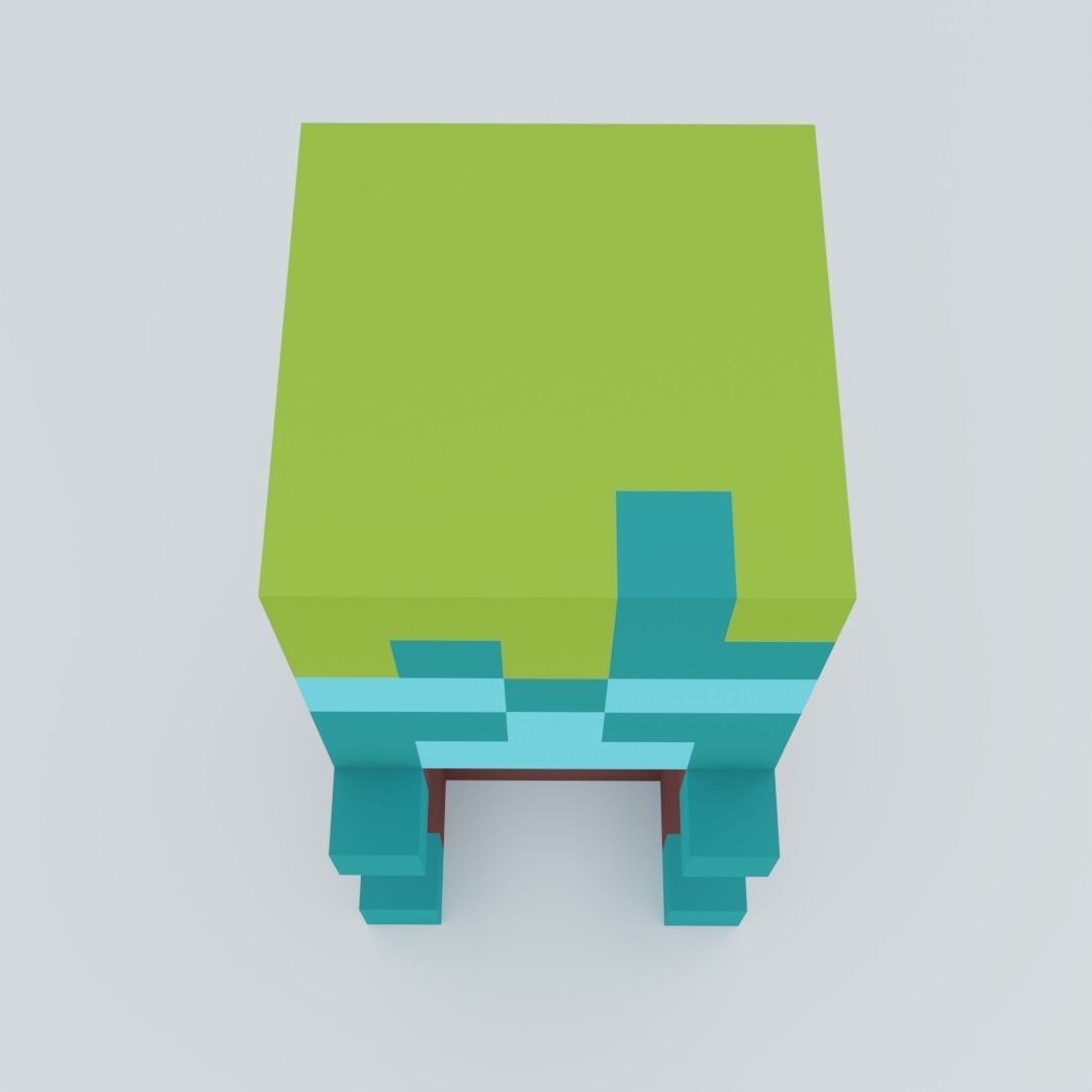 Minecraft Drowned Plush 3D model | CGTrader