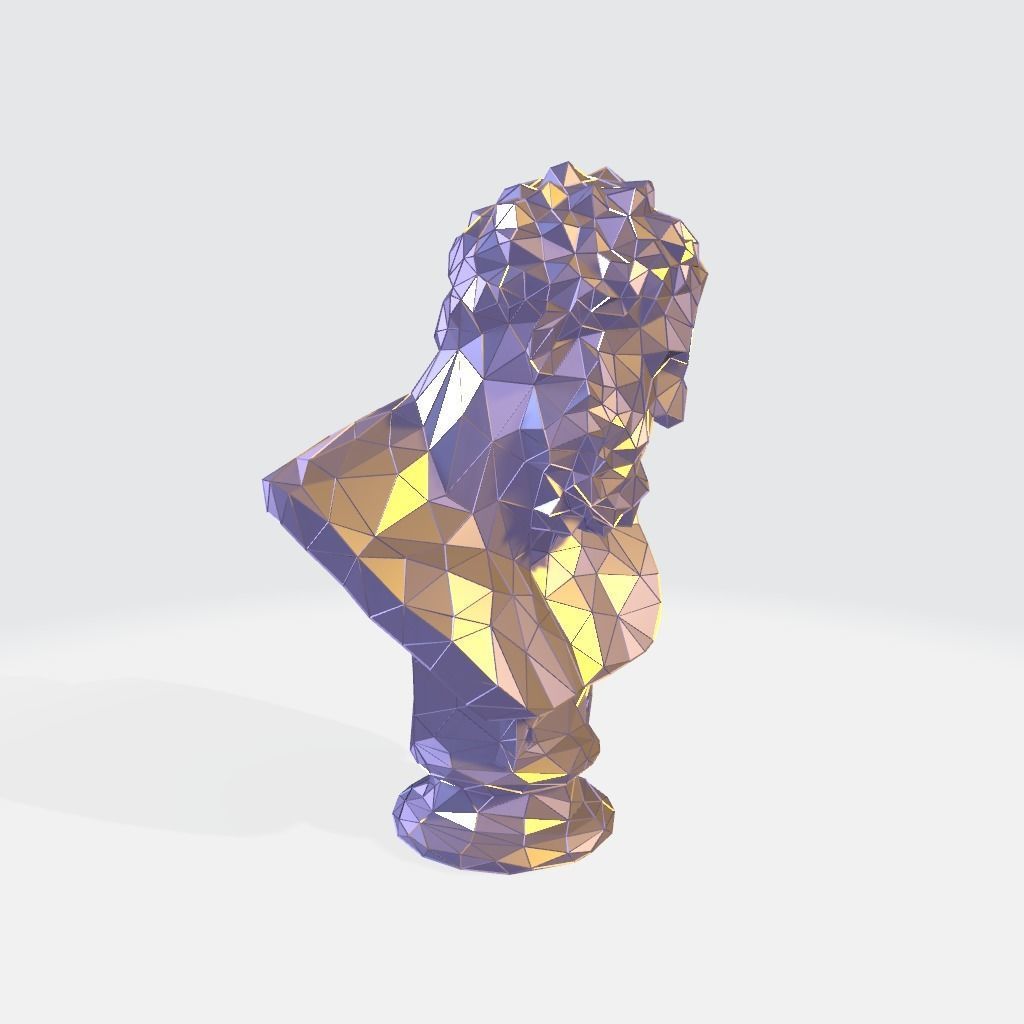 Heracles bust WIREFRAME VORONOI WIREMESH MESH 3D model 3D printable ...