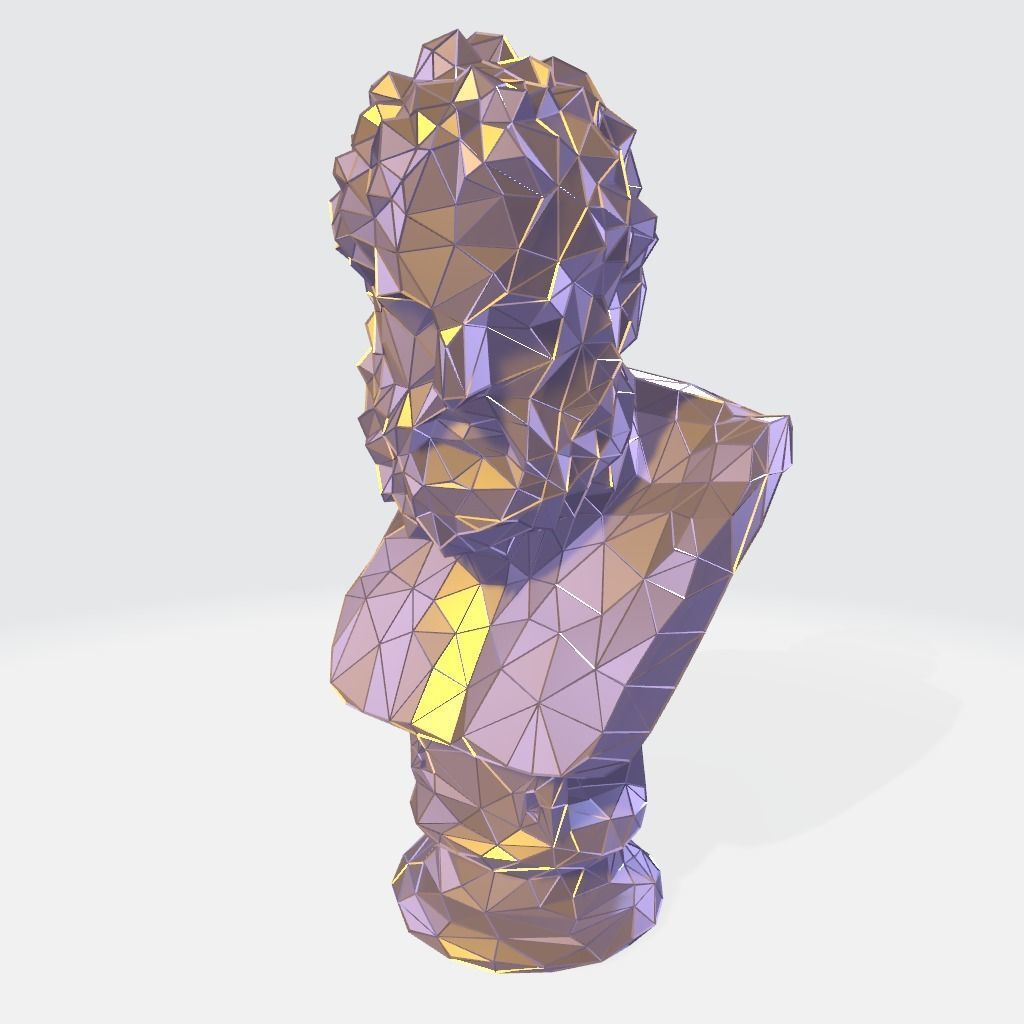 Heracles bust WIREFRAME VORONOI WIREMESH MESH 3D model 3D printable ...