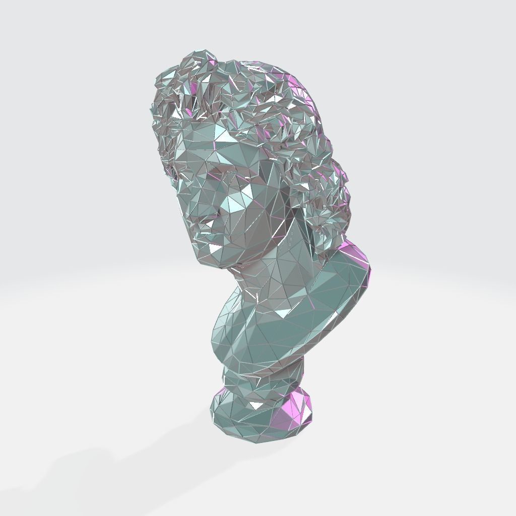Alexander the Great bust WIREFRAME VORONOI WIREMESH MESH 3D model 3D ...