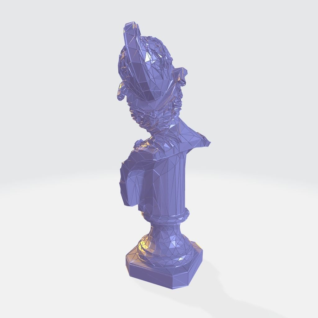 Ajax the Great bust WIREFRAME VORONOI WIREMESH MESH 3D model 3D ...