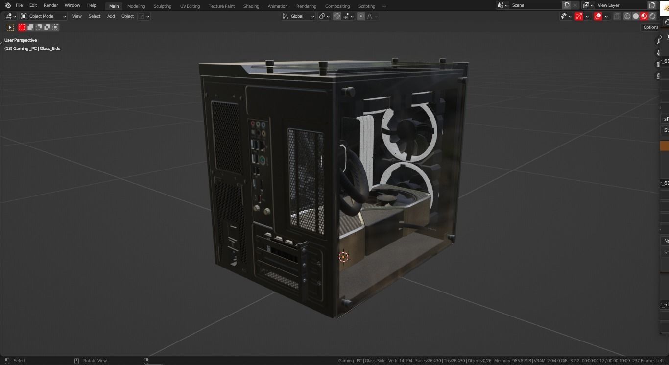 3D model CORSAIR Vengeance 6180 Gaming Computer VR / AR / low-poly ...