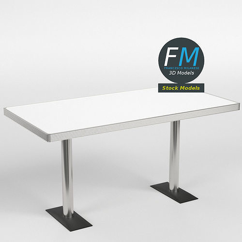 Diner booth table 2 3D model | CGTrader