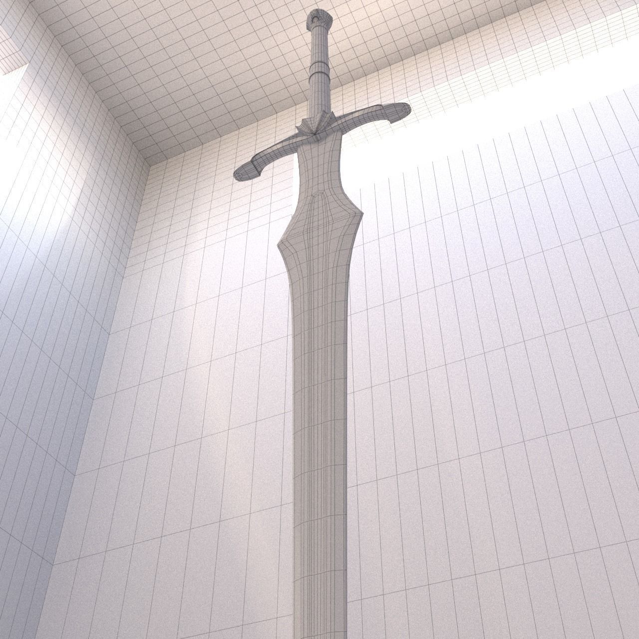 3D model A steel sword VR / AR / low-poly | CGTrader