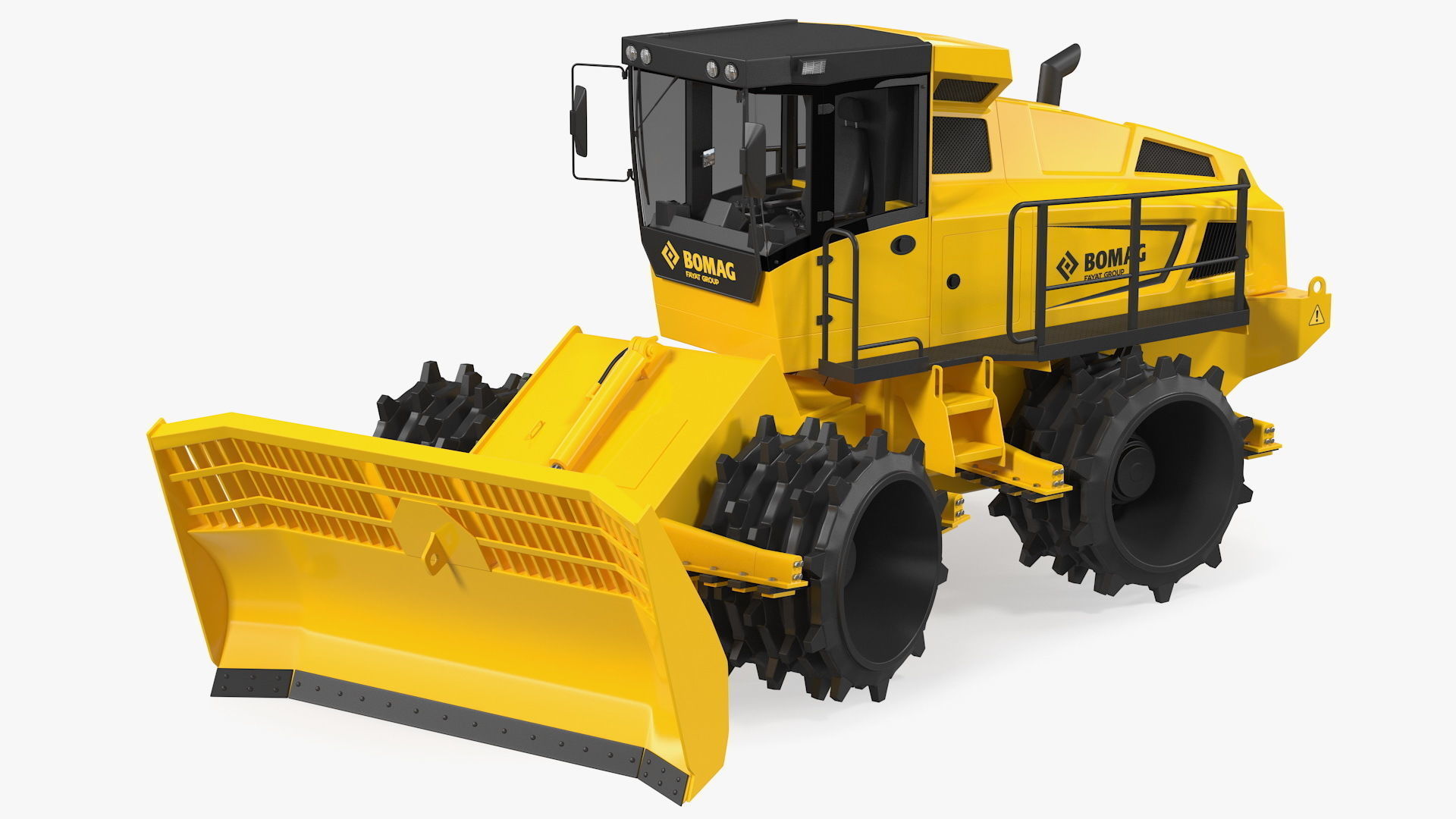 Bomag BC 473 RB5 Refuse Compactor Rigged 3D model rigged | CGTrader