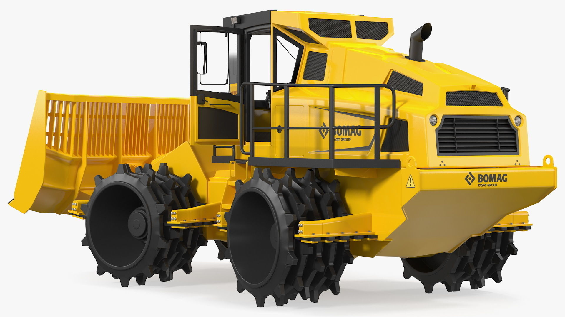 Bomag BC 473 RB5 Refuse Compactor Rigged 3D model rigged | CGTrader