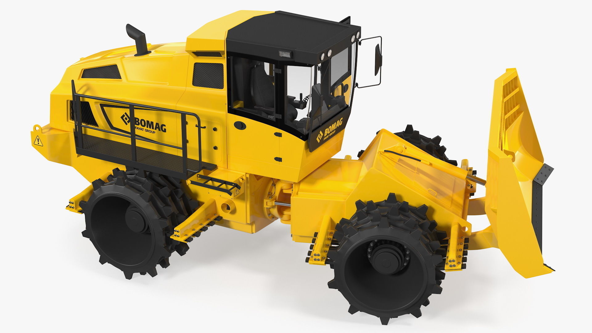 Bomag BC 473 RB5 Refuse Compactor Rigged 3D model rigged | CGTrader