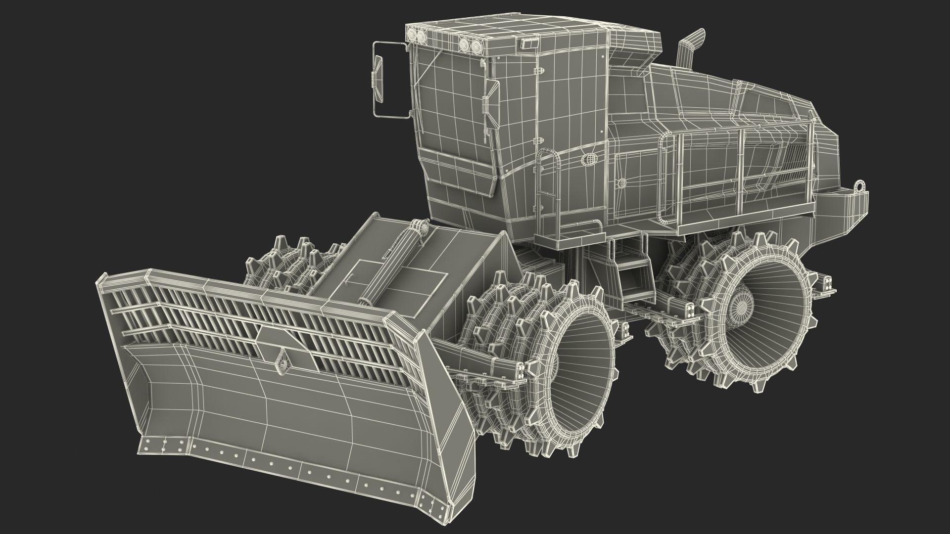 Bomag BC 473 RB5 Refuse Compactor Rigged 3D model rigged | CGTrader