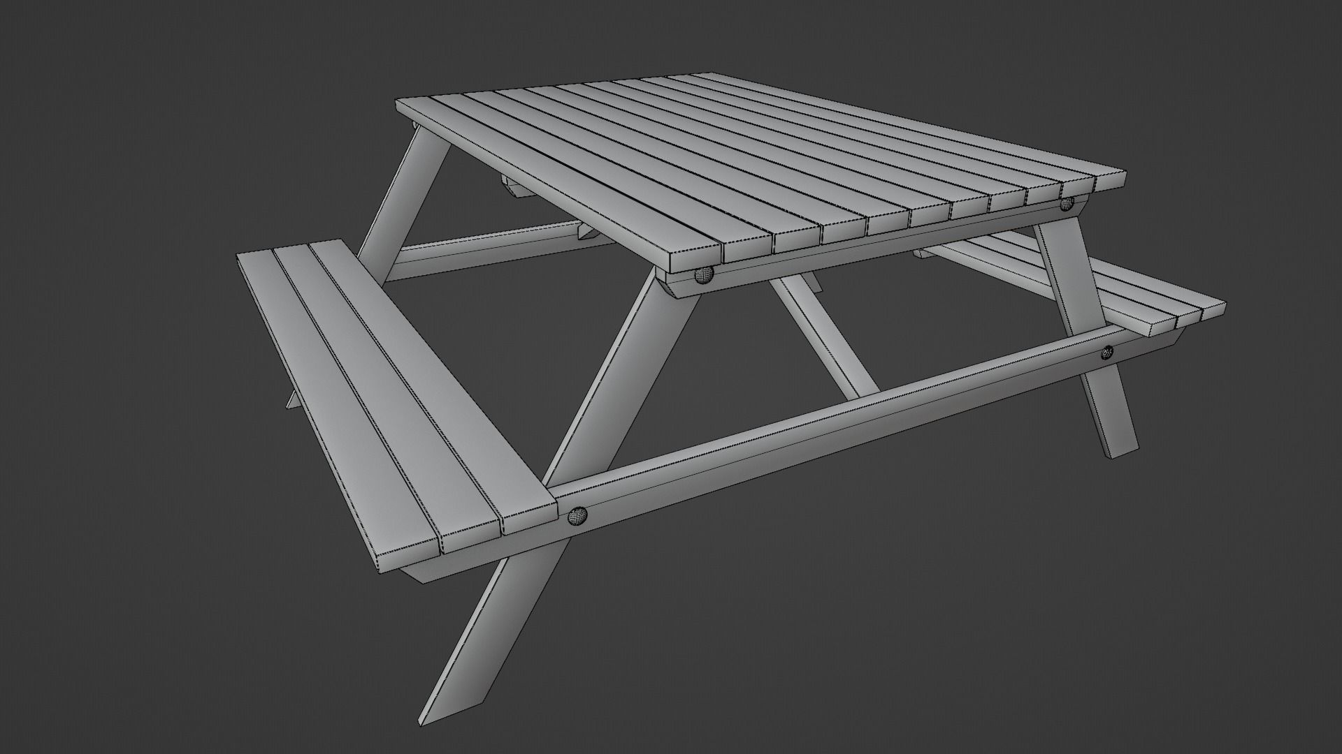 Picnic Table free VR / AR / low-poly 3D model | CGTrader