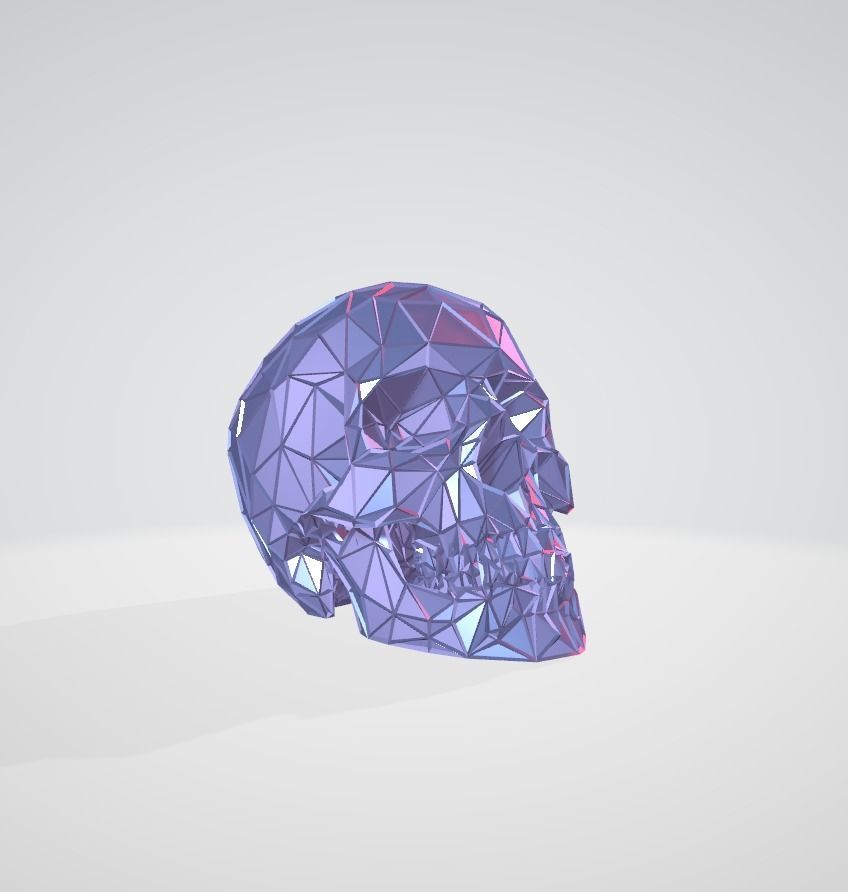 Skull WIREFRAME VORONOI WIREMESH MESH 3D model 3D printable | CGTrader