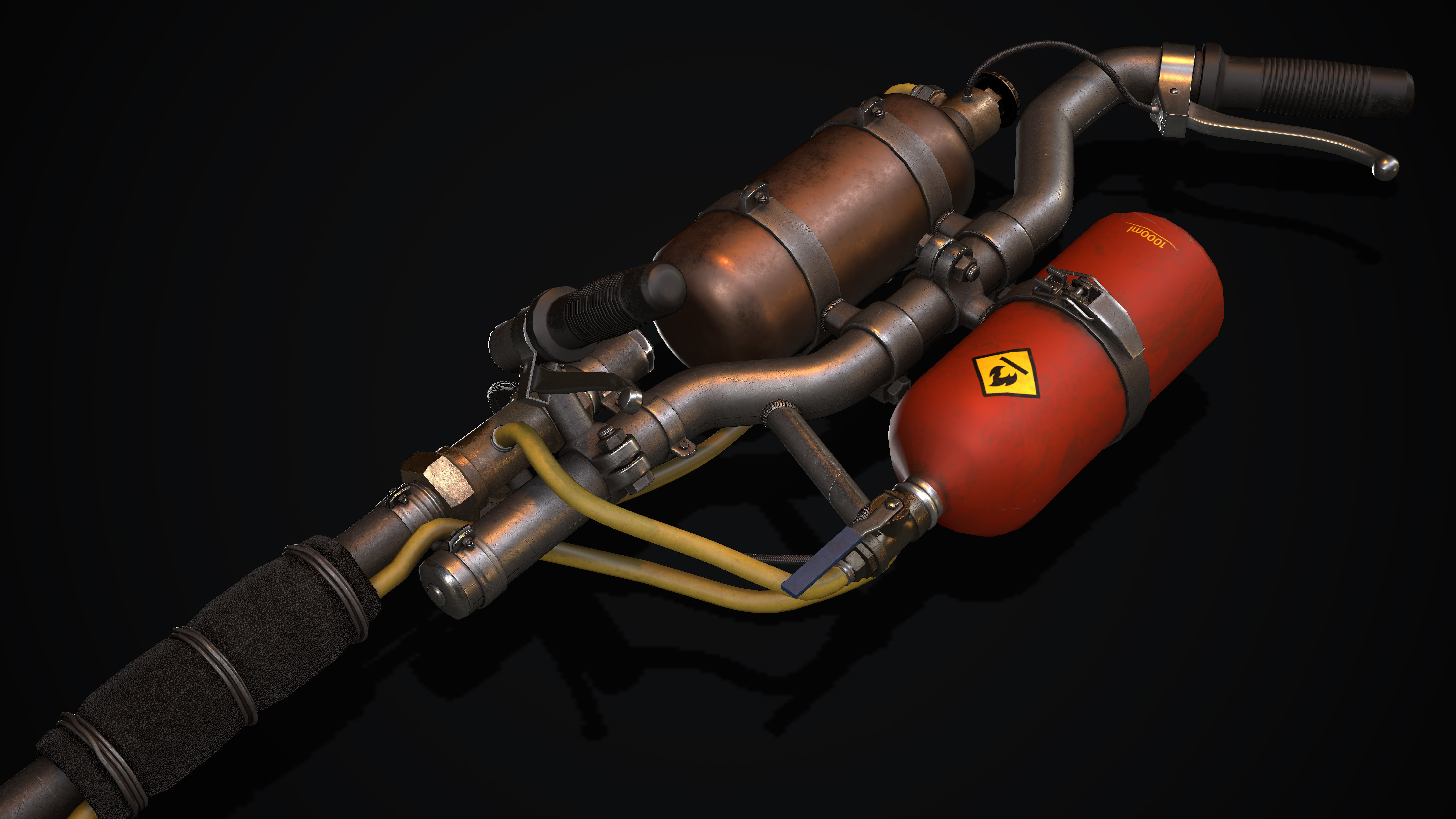 3D model Flamethrower gun VR / AR / low-poly | CGTrader