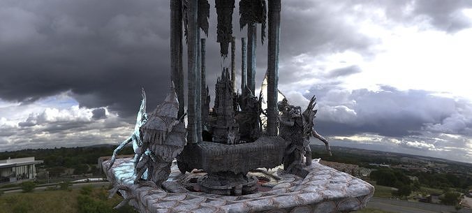 Exterior Temple platforms Cult Temples Kit bash 3D model | CGTrader