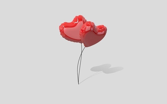 Balloons in the shape of a heart 3D model | CGTrader
