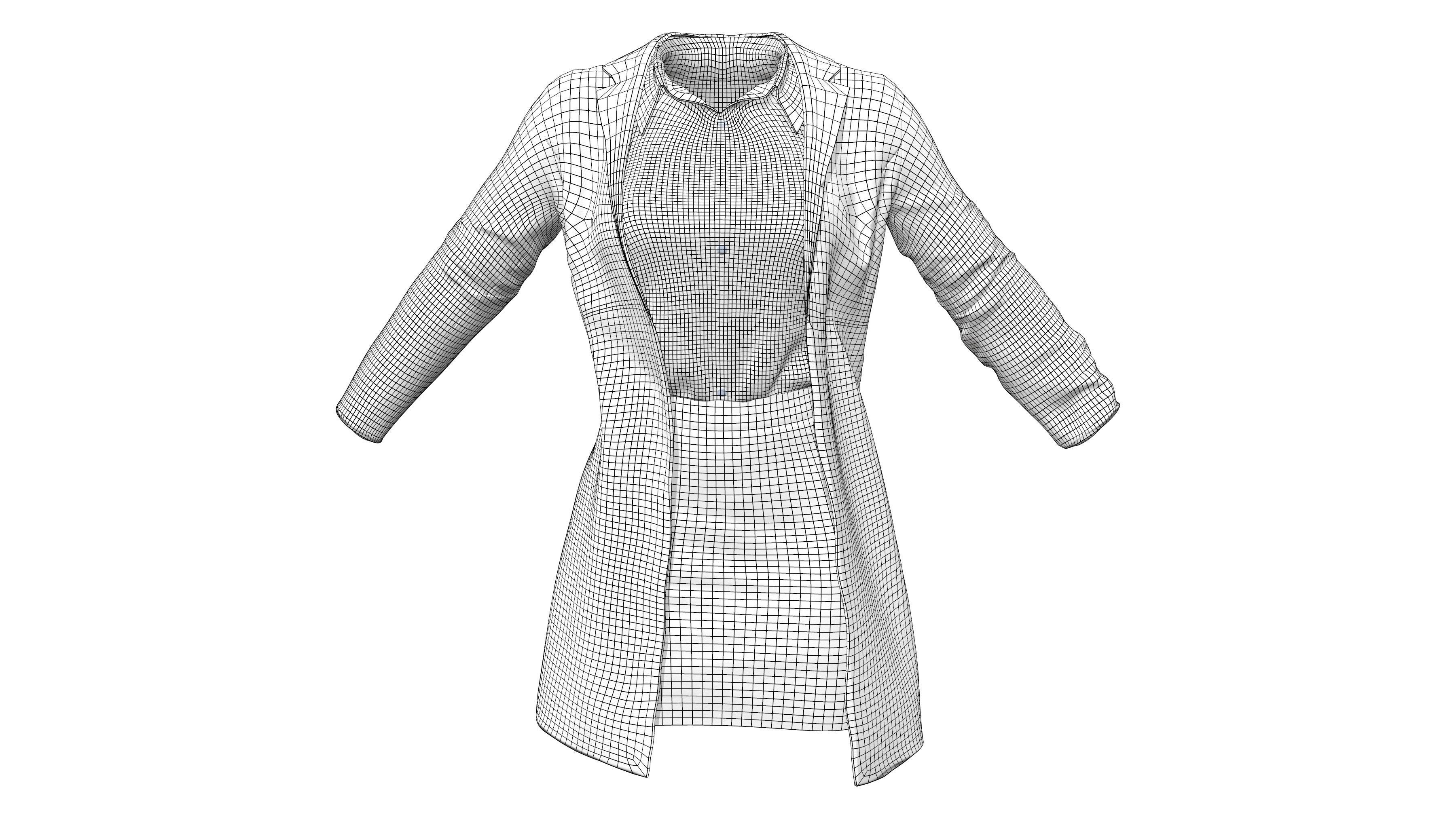 3D model Women Full Scientist Lab Outfit VR / AR / low-poly | CGTrader