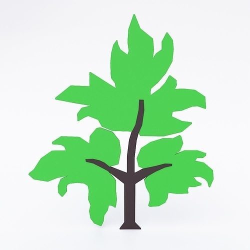 3d Model Toon Tree 3d Model Vr Ar Low Poly Cgtrader