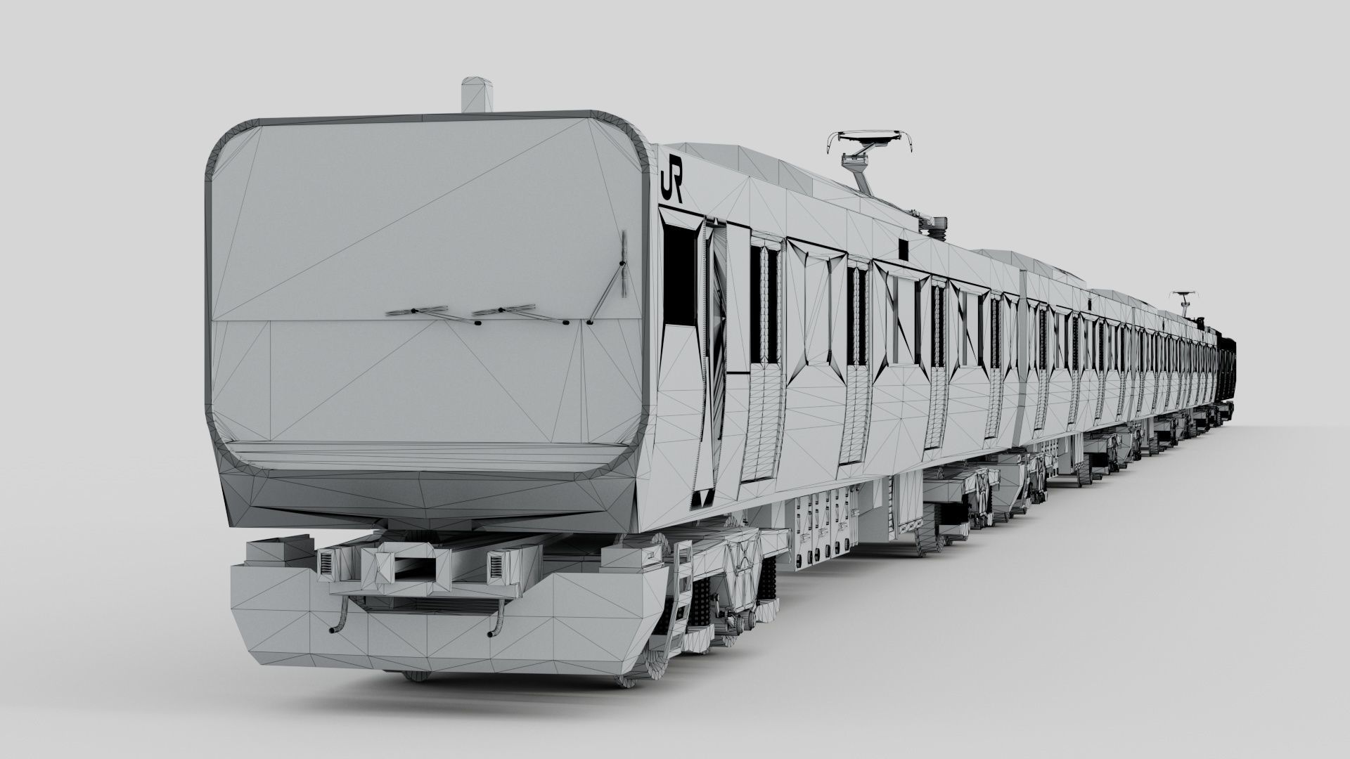 3D model Low poly Japanese Rail Train E235 Series VR / AR / low-poly ...