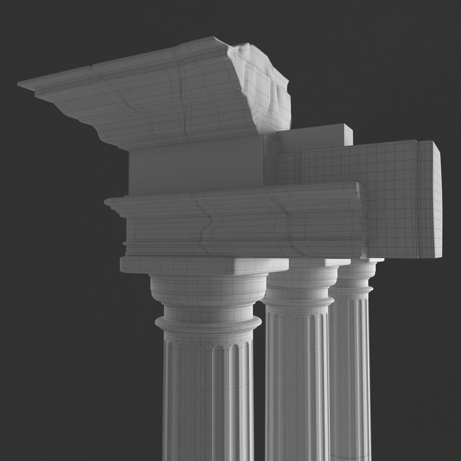 Damaged Pillars 3D model | CGTrader