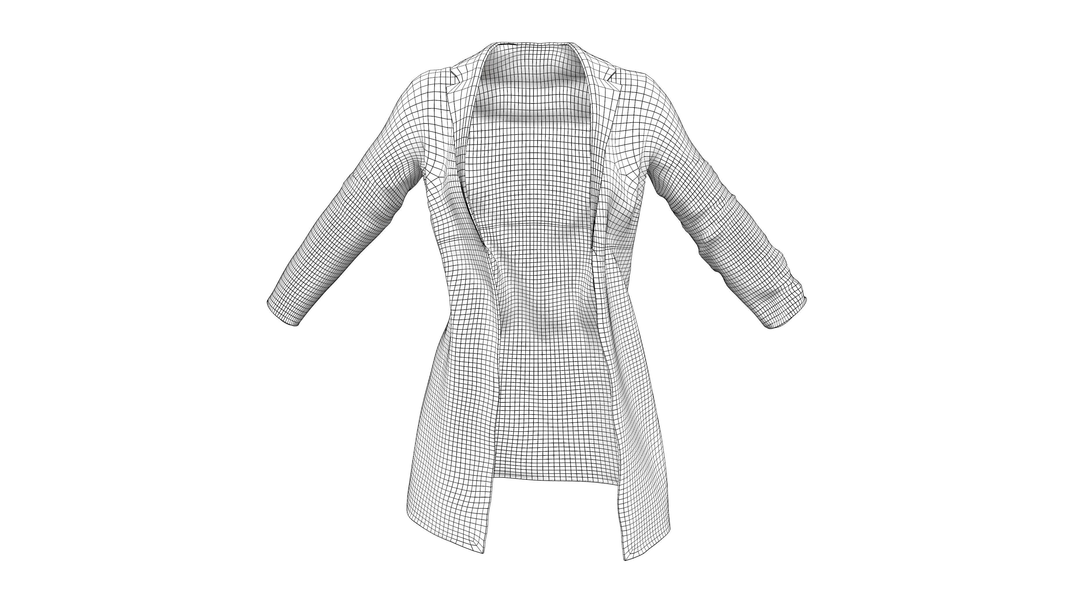 3D model Women Lab Coat VR / AR / low-poly | CGTrader