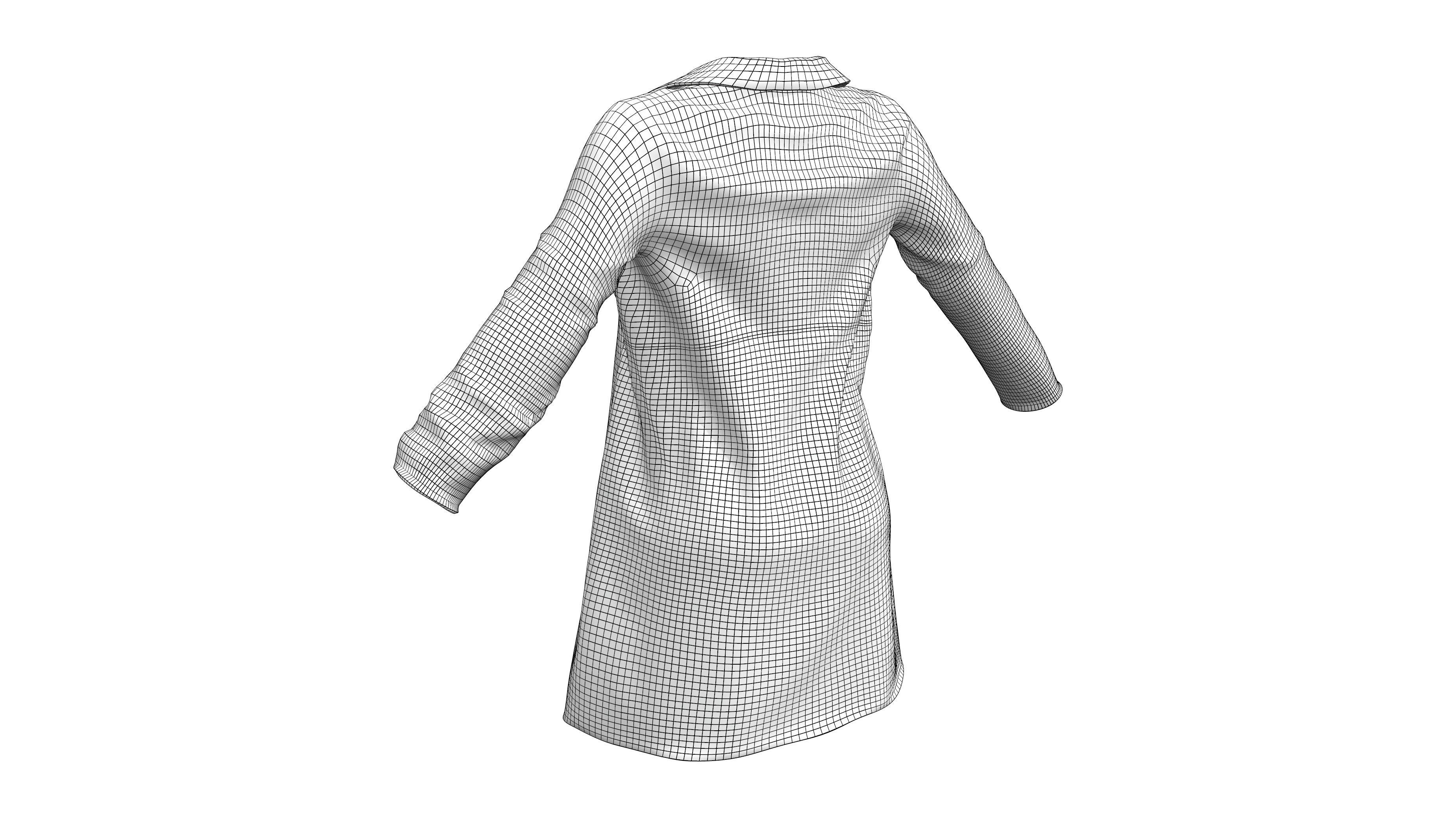 3D model Women Lab Coat VR / AR / low-poly | CGTrader