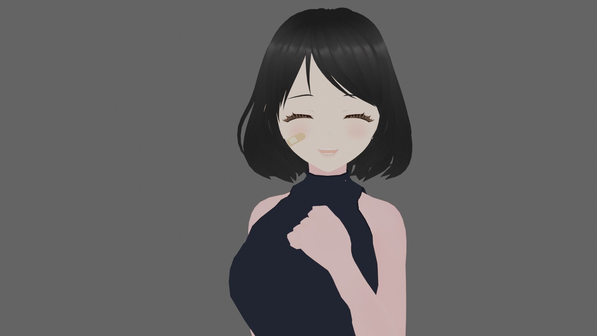 anime girl free 3D model rigged | CGTrader