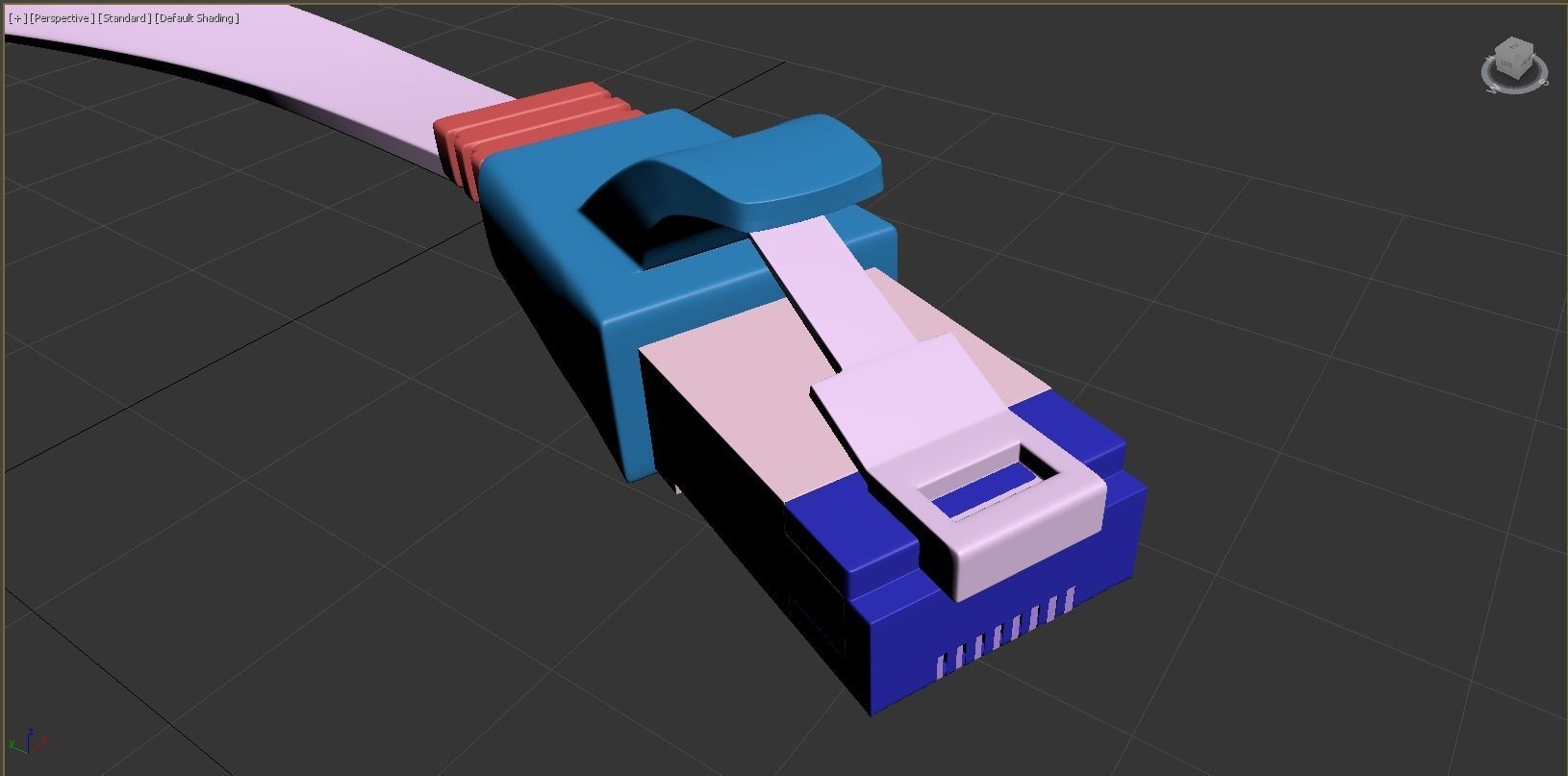 Ethernet flat cable bundle RJ-45 Plug 3D model 3D model | CGTrader
