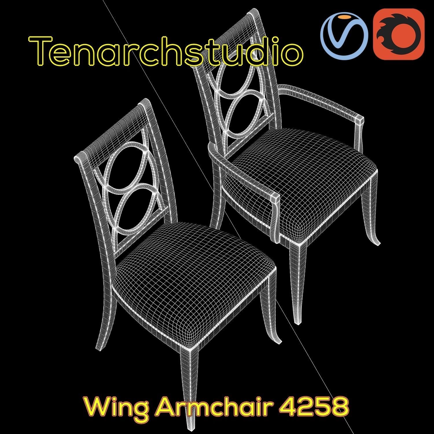 tenarchstudio Baratta Asher Chair 4260 render ready vray corona 3D ...