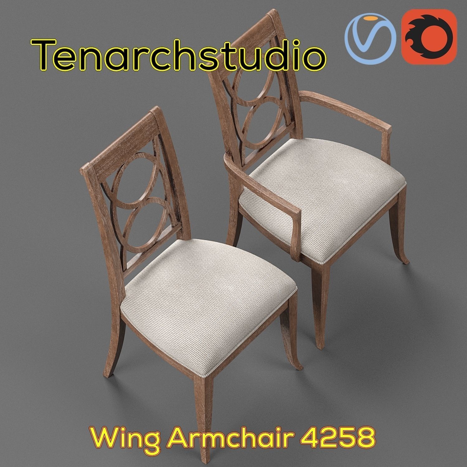 tenarchstudio Baratta Asher Chair 4260 render ready vray corona 3D ...