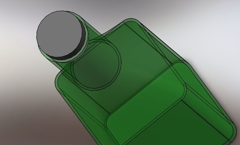 Fancy bottle-Oil bottle free 3D model | CGTrader