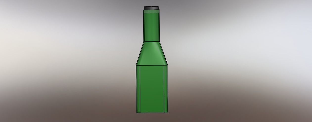 Fancy bottle-Oil bottle free 3D model | CGTrader